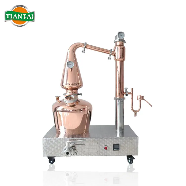 Small Mini Electric Alcohol Distillery System 50L Red Copper Still Pot ...