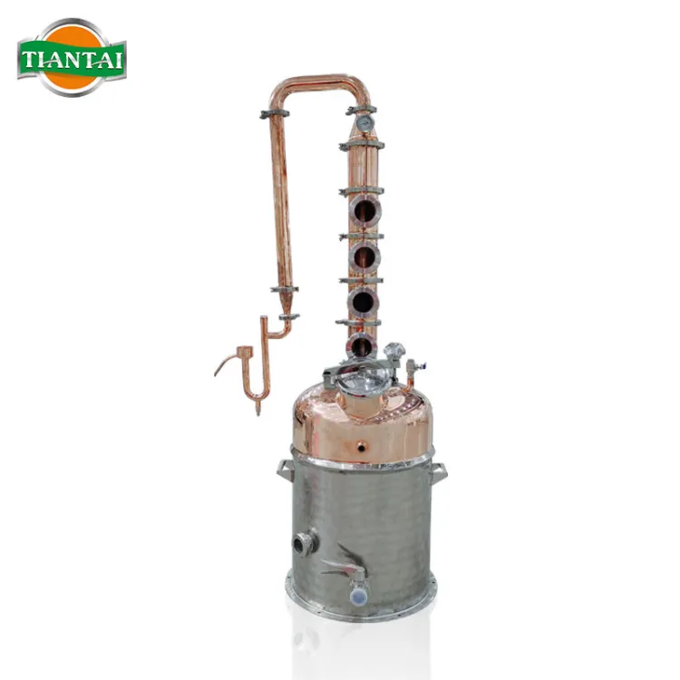 Small Mini Electric Alcohol Distillery System 50L Red Copper Still Pot ...