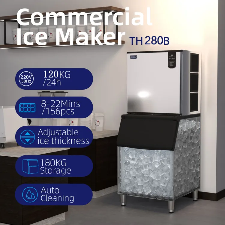 Naixer High Efficiency Ice Maker Machine Ice Ready in 5-15 min Ice ...