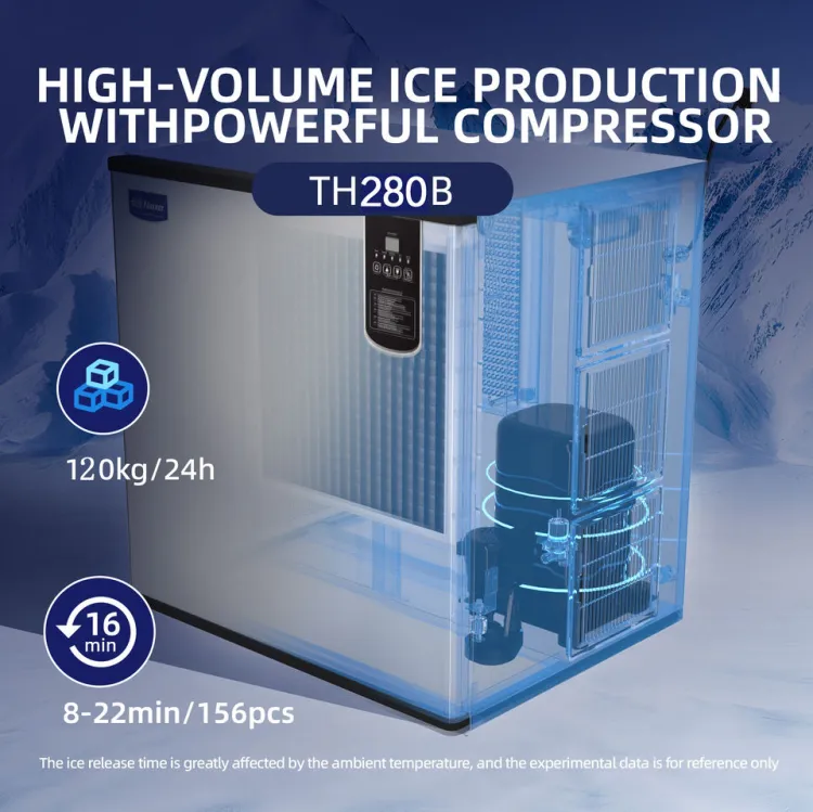 Naixer High Efficiency Ice Maker Machine Ice Ready in 5-15 min Ice ...