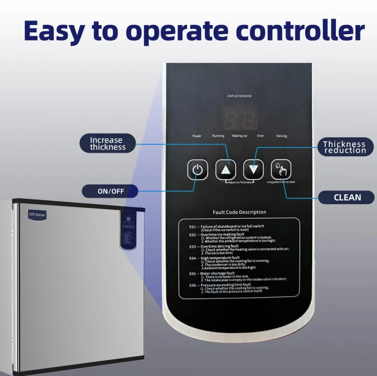 Naixer High Efficiency Ice Maker Machine Ice Ready in 5-15 min Ice ...