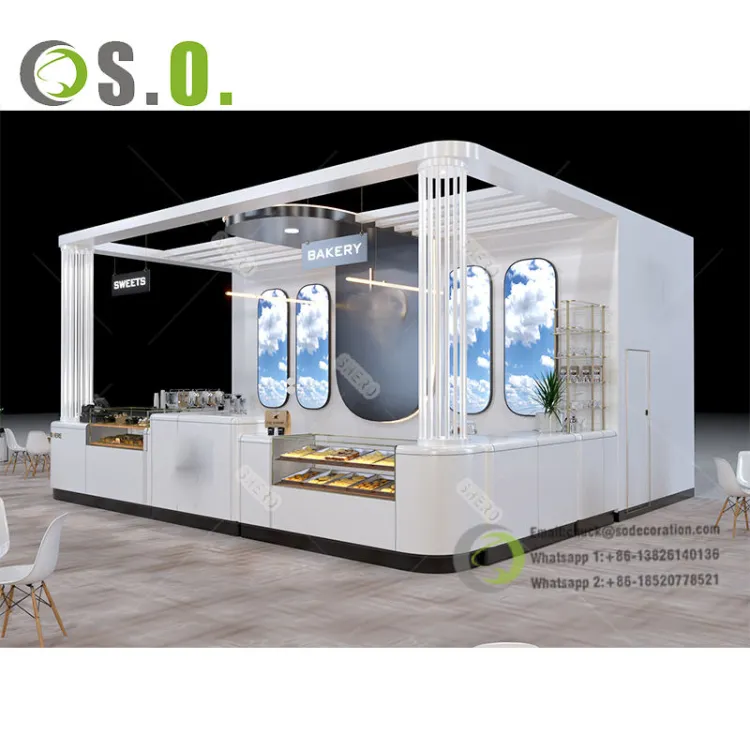 Unique Modern High-End Interior Design Display Kiosk Mall Food Kiosk ...