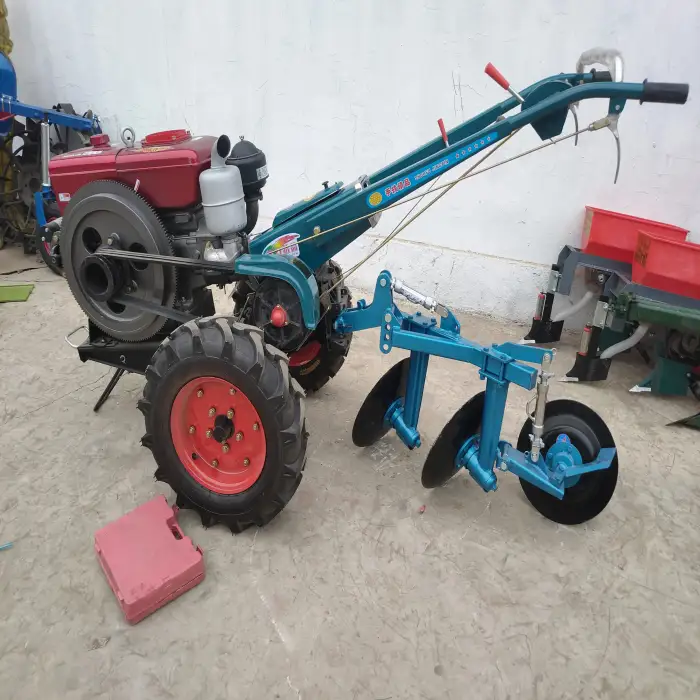 Small plow 2 wheel walking tractor with disc plough machine - Afrimart ...